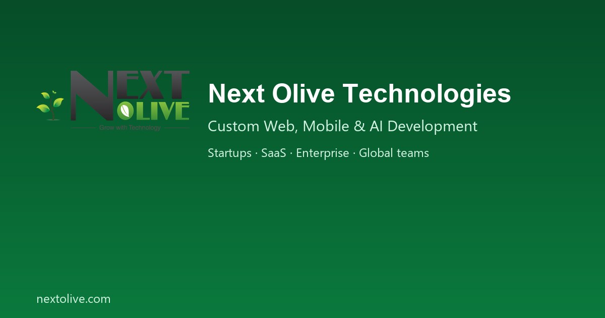 Custom Software & AI Development Company for Startups | NextOlive
